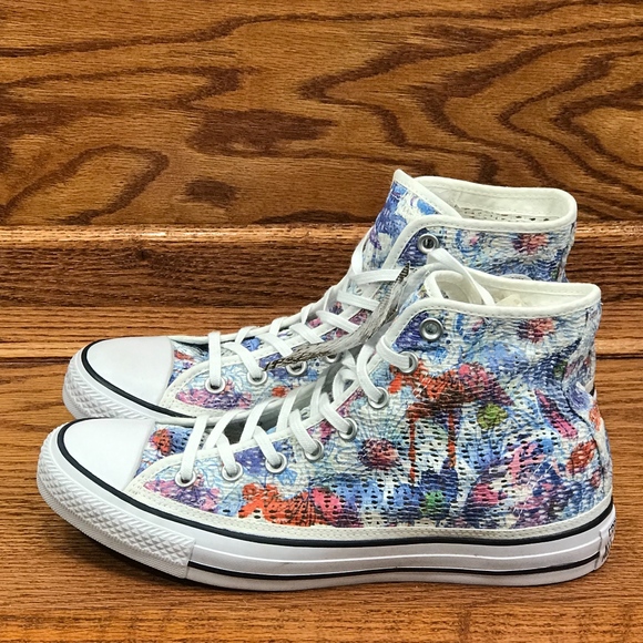 Converse | Shoes | Converse Ctas Hi Spray Paint Blue White Inked Shoe ...